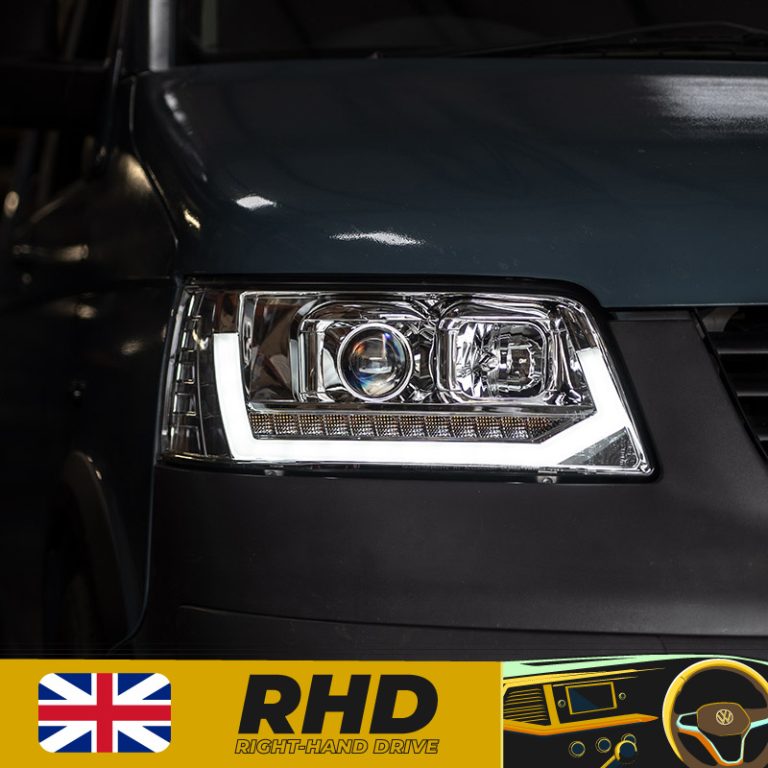 T5 LED Headlights - V2 - Sequential - DRL - LED - Chrome | THQ