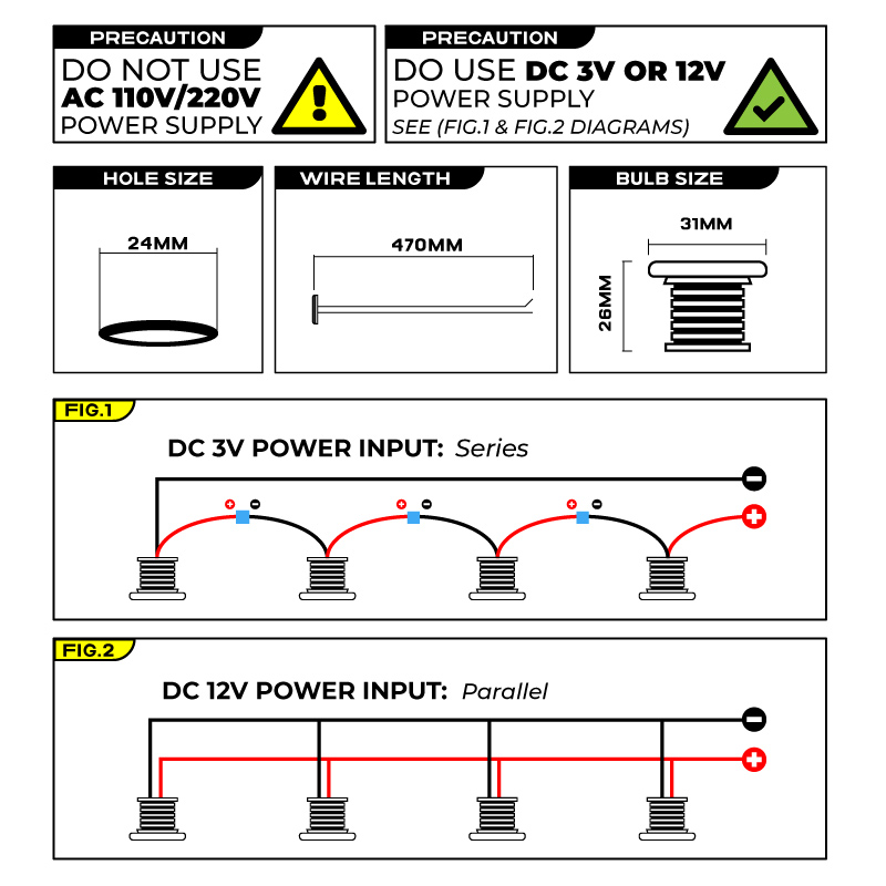 12v 30mm Eclipse LED Spotlight Bulb | Transporter HQ