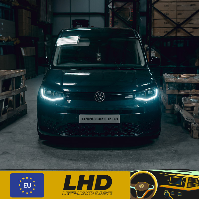 VW Caddy LED Headlights - Black | Transporter HQ
